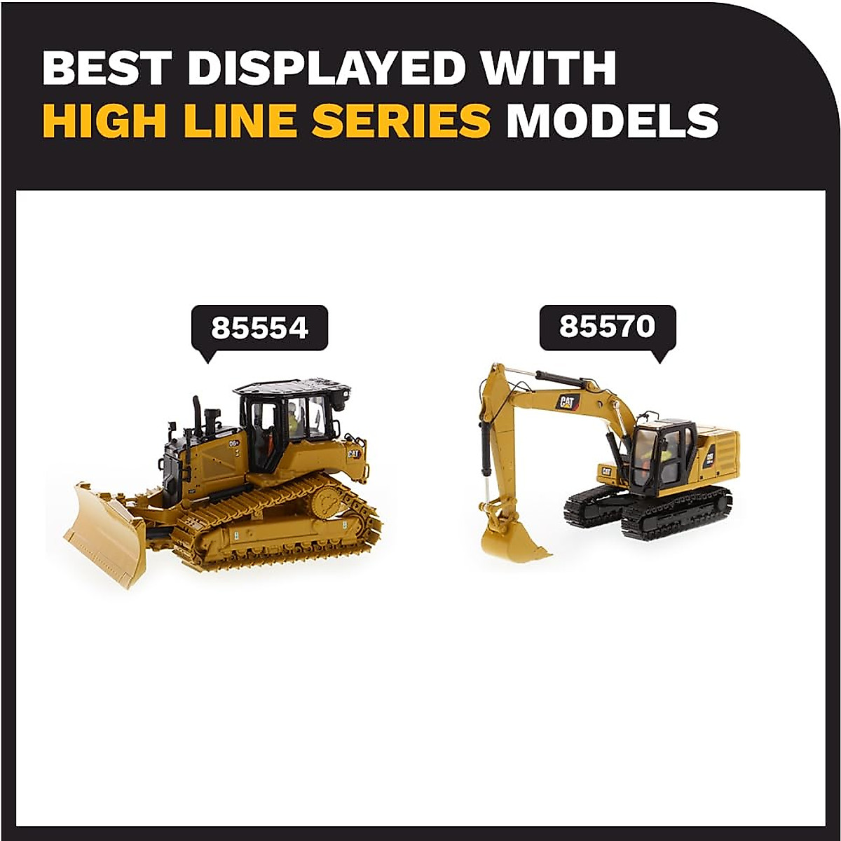 Diecast Masters 1:50 Caterpillar 320 Hydraulic Excavator | High Line Series Cat Trucks & Construction Equipment | 1:50 Scale Model Diecast Collectible | Diecast Masters Model 85569