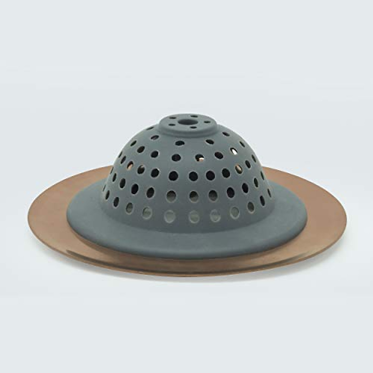 ExcelSteel Silicone Sink Basket Strainer, 4.5", copper,Gray