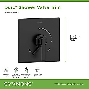 Symmons S-3600-MB-TRM Faucet-Trim-Kits, Matte Black