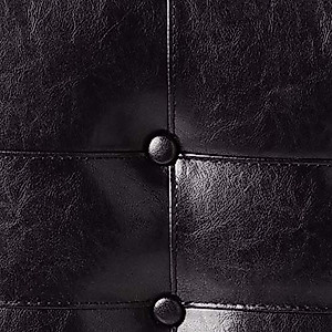 Crown Mark 2987 Kent Saddle Chair, Black, 2 Per Box