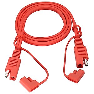 zdyCGTime SAE Extension Cord，Battery Extenstion Cable SAE to SAE Extension Cable Quick Disconnect Wire Harness SAE Power Cable with Waterproof Cap,for Automotive, Solar Panel Panel 18AWG 1m/3ft