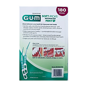 GUM SOFT PICKS MINT 180 PICKS