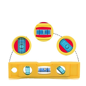 Magnetic Level, Strong Magnetic Gradient Carpentry Tool, High Precision Horizontal Ruler Measuring Tool, 3 Bubble Level with Keychain