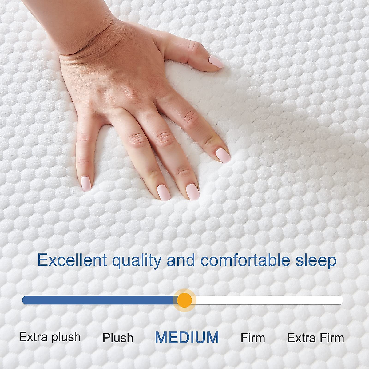 JINGWEI King Size Mattress, 14 Inch Gel Memory Foam King Mattress for Cooling Sleep & Pressure Relief, Medium Soft with Motion Isolation, 76 X 80 X 14 inches