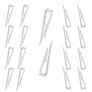 YiIin 1.5 inch/38mm U Shape Plastic Alligator Clips Clothespins Garment Shirt Folding Clips Transparent Clothes Pins Clear Shirt Clips with Teeth 120Pcs for Folding Ties Shirts Hold Garments in Place