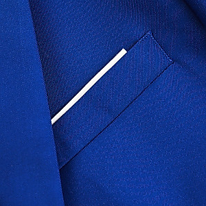 KUDORO Men's Sport Coats & Blazers Slim Fit Suit Jacket for Men Two Button Sport Coat for Wedding Casual RoyalBlue