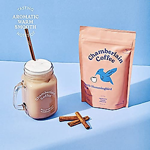 Chamberlain Coffee Gentle Hummingbird Chai Mix - Warm, Aromatic Vegan Chai with Oat Milk, Vanilla & Spices - Hot or Iced Instant Chai Latte - Sustainably Packaged - 10oz - 10 Servings