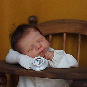 iCradle Real Life Reborn Baby Pascale 18 Inch Sleeping Realistic Reborn Baby Dolls Silicone Baby Dolls Newborn Reborn Toddler Xmas Birthday Toy Gift Set for Age 3+ Kids