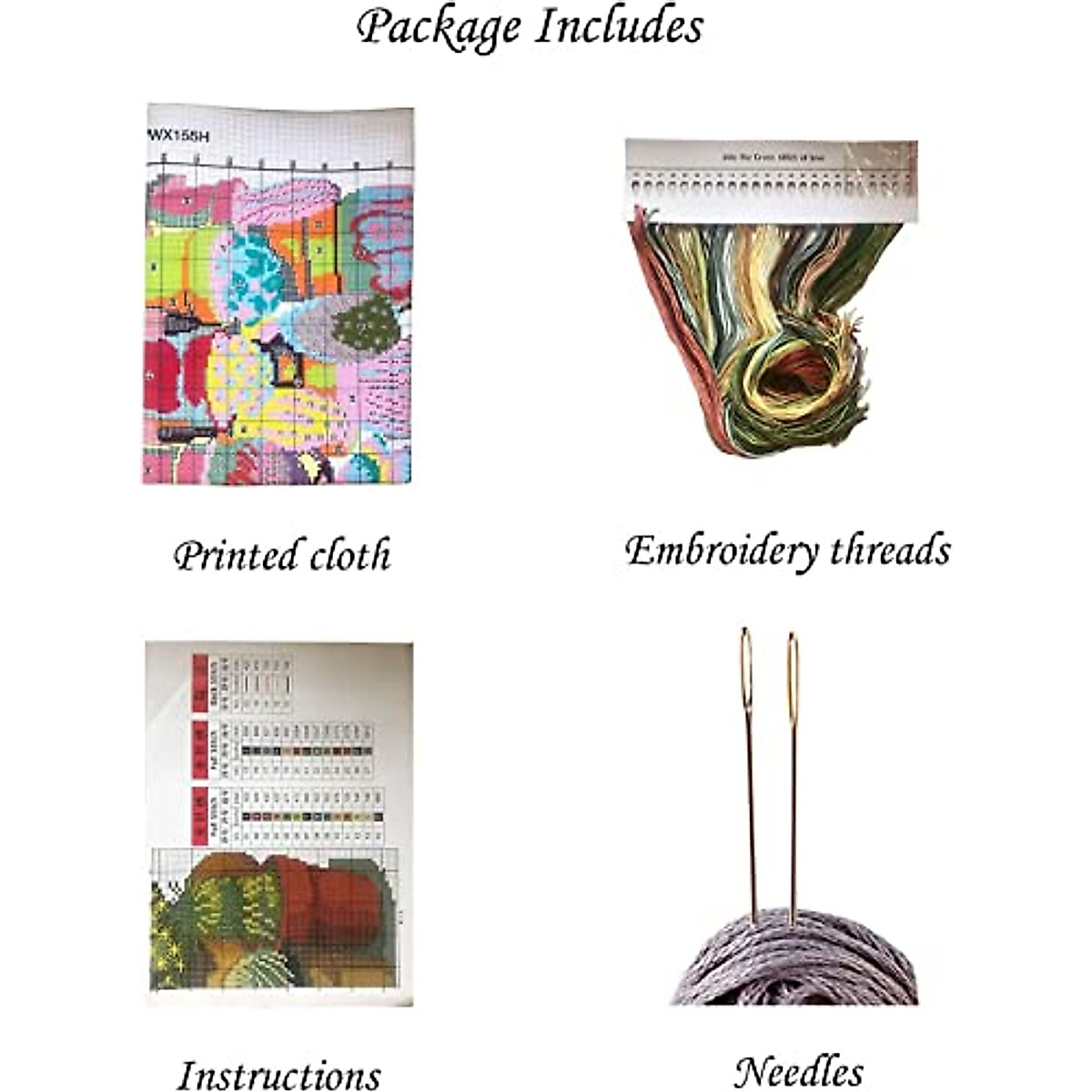 Cross Stitch Kits for Beginners Grapes & Wine Stamped Cross-Stitch Supplies Needlework DIY 14CT 2 Strands Cotton Thread Printed DIY Needlepoint Kits DMC Craft Needlework Set 34×43cm