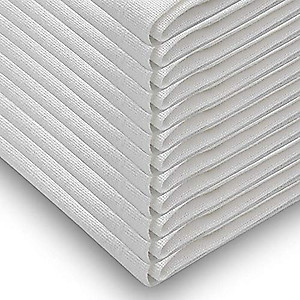 White Cotton Napkins Cloth 20 x 20 Oversized 100% Natural Bulk Linens for Dinner, Events, Weddings by Aunti Em's Kitchen, Set of 12