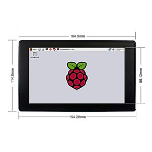LANDZO Raspberry Pi 7 Inch HDMI Touch Display with Case,1024x600