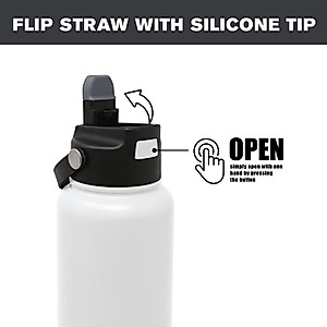 Hydraflow Hybrid - Triple Wall Vacuum Insulated Water Bottle with Flip Straw (25oz, Clay) Stainless Steel Metal Thermos, Reusable Leak Proof BPA-FREE for Sports and Travel