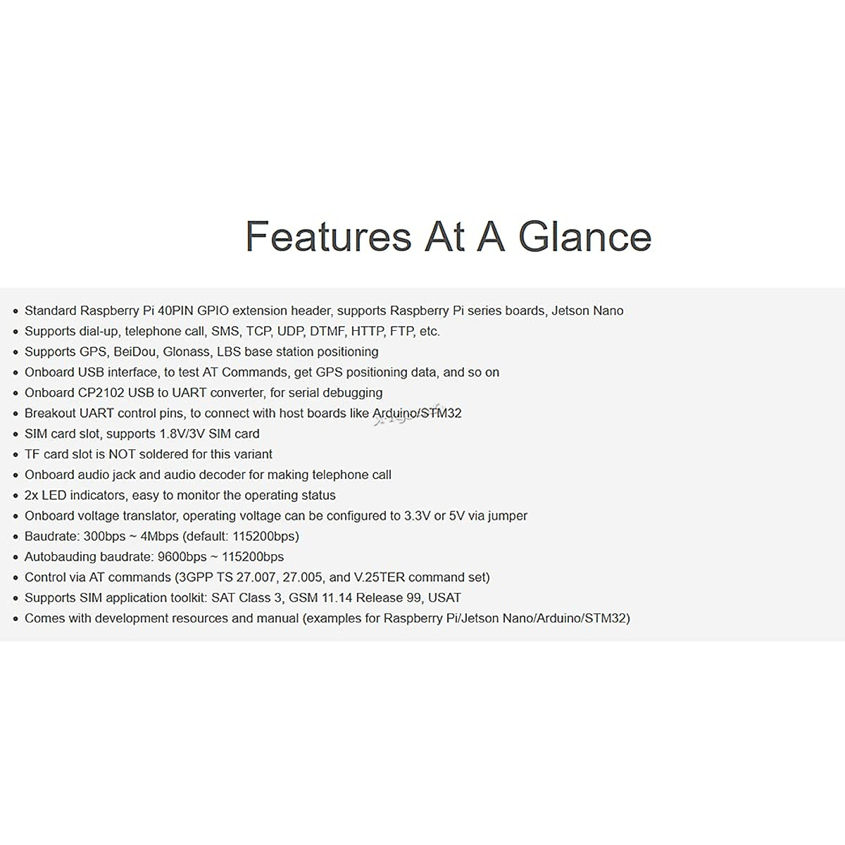4G 3G GNSS HAT Based on SIM7600A-H LTE CAT4 150Mbps Wireless Communication Telephone Call SMS Compatible with Raspberry Pi 4 3 2 Model B B+ Zero W WH (US CA)@XYGStudy