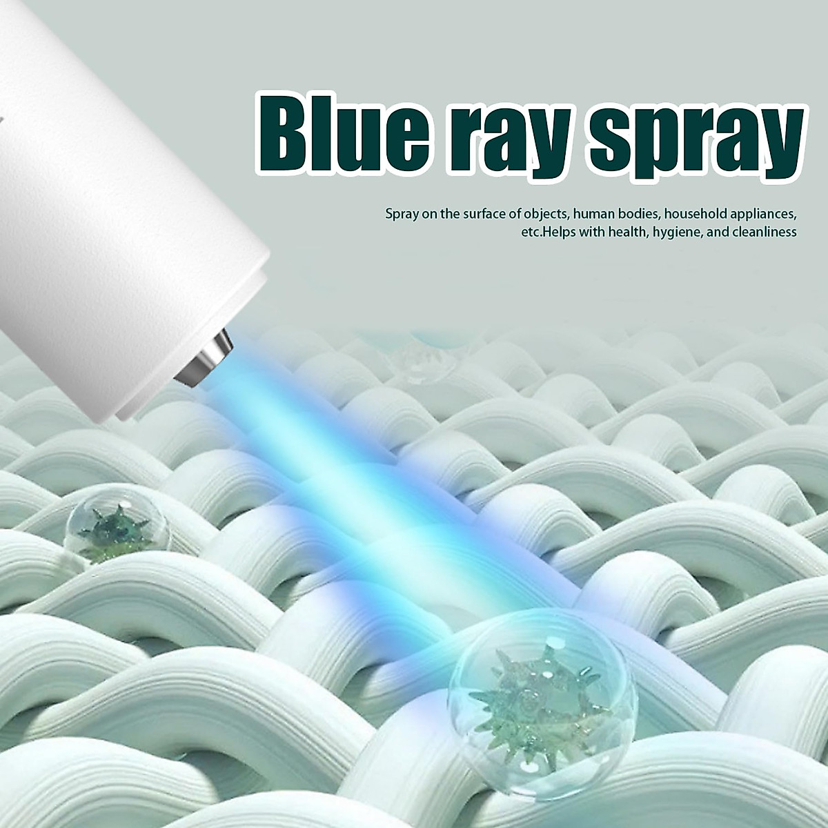 Atomizer Sprayer with Blue Light,Electric Atomizer Handheld 350ml Disinfecting Fogger,Handheld Humidifier 2 Modes Adjustable Fogger Machine, Rechargeable Electrostatic Sprayer for Kitchen, Bathroom