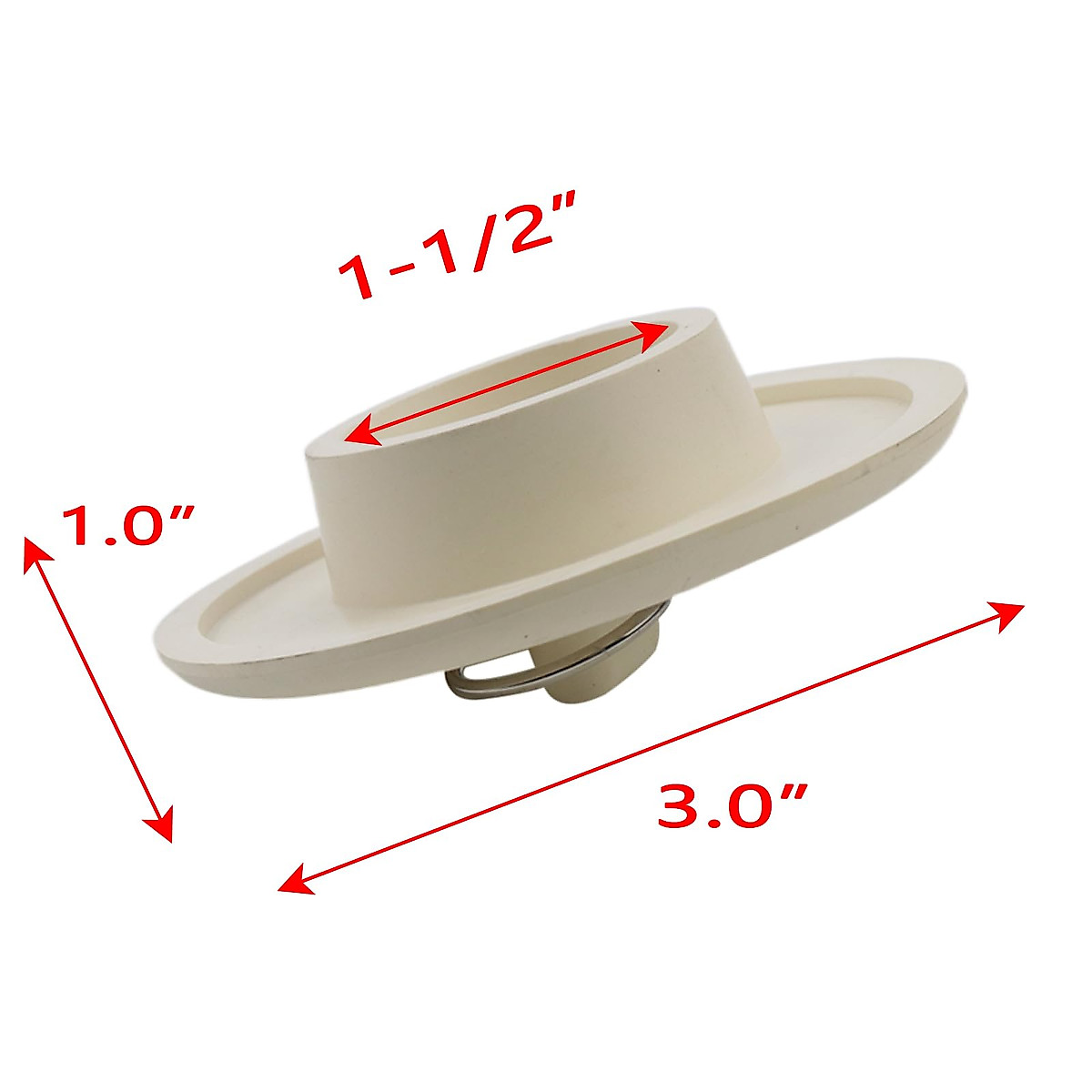 Pufguy 2pcs Rubber Drain Stopper White Sink Rubber Stopper Rubber Sink Stopper Kitchen Drain Drain Stopper Utility Sink Stopper Sink Drain Stopper for for Kitchen Bathroom or Laundry