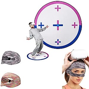 VR Mask and VR Mat Bundle for Oculus Meta Quest 2 Sweat Guard and Floor Mat Keeping You in Your Play Area