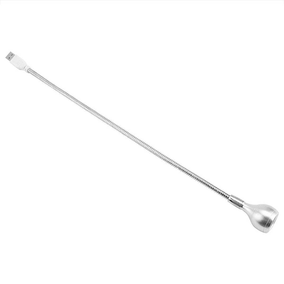 01 Friendly to Eyes Easy to Use LED Mini USB Lamp, No Flicker USB LED Lamp, for Desk(Silver, Warm Light)