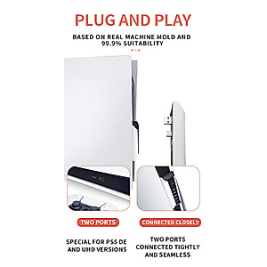 PS5 USB Hub 5 Ports USB Extender, USB High Speed Expansion Hub Charger USB Extender Compatible with Playstation 5 Game Console Accessories PS5 Converter Fast Transmission Multi-port Hub Distributor