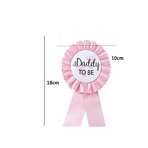 Yoinnt Baby Shower Sash and Badge for Girl - 'Mommy to Be' Sash and 'Daddy to Be' Badge Pin Set, Baby Shower Decorations Sash, Ideal Gift for Gender Reveal/Baby Shower