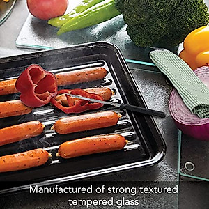 CounterArt Lightly Frosted 3mm Heat Tolerant Tempered Glass Cutting Board 15" x 12" Dishwasher Safe