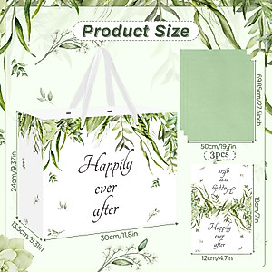 Wedding Paper Gift Bag Bridal Shower Gift Bag with Tissue Paper Card Christmas Bride to Be Wrapping Paper Bag Engagement Wedding Shower Bags for Wedding Bride Engagements Anniversary Birthday Gifts