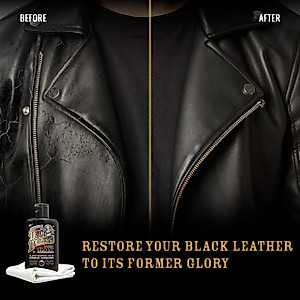 Doc Baileys Black & Colored Leather Cleaner and Conditioner Bundle for Bags, Boots, Saddles & Car Interior - 4oz, 2 Packs