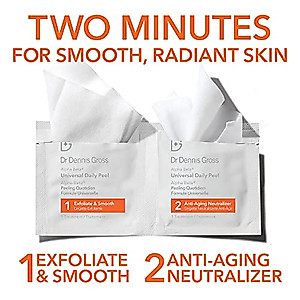 Dr. Dennis Gross Alpha Beta Universal Daily Peel: for Uneven Tone or Texture and Fine Lines or Enlarged Pores, (5 Treatments)