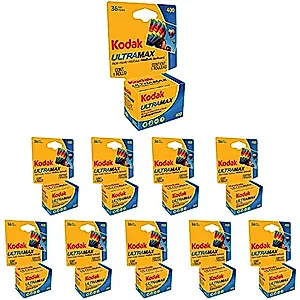 10 Rollos Kodak Ultra Max GC 135 – 36 – Película de 35 mm ISO 400 de impresión de color (PACK OF 10)