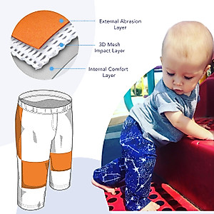 Sandra Aris | Crawling Pants for Babies & Toddlers | Added Butt and Knee Padding for Kids Learning to Crawl & Walk (Super Star, 3T)