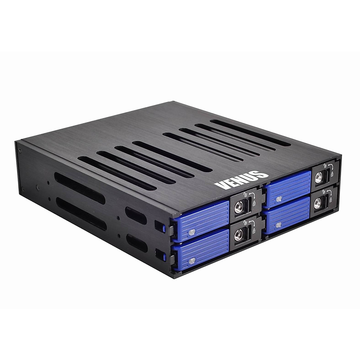 AMS Venus Mobile Rack DS-524SSBK 2.5" x 4 SATA Backplane drive Cage Hot Swap Removable Hard Drive Kits SAS/SSD/SATA RAID Ready