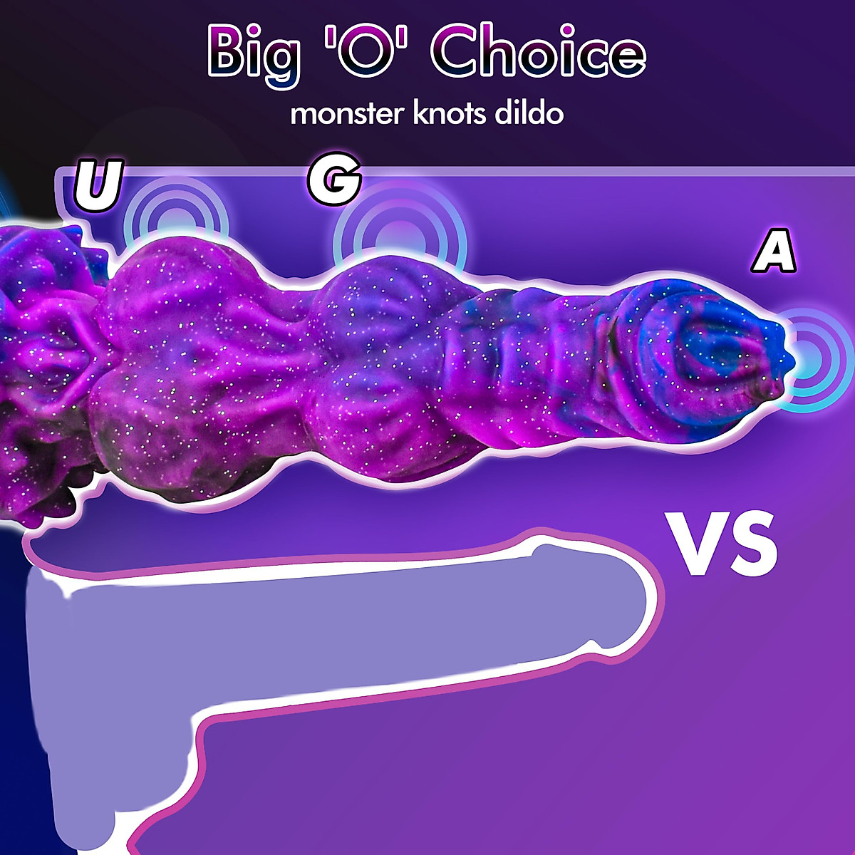 9.6" Monster Dildo Fantasy Horse Dildo with 2 Big Knots, Huge Dildo Thick Anal Dildo with Strong Suction Cup, Dragon Dildo Dog Knot Dildo for Women Sex, Anal Toys for Men Gay, Adult Toys for Women Men