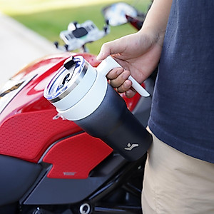 Konokyo 20 oz Tumbler with Handle and 2 Straw 2 Lid, Insulated Water Bottle Stainless Steel Vacuum Cup Reusable Travel Mug,Day Night