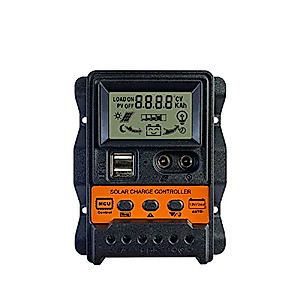 Peidesi 30A PWM Solar Charge Controller Dual DC Current Display Solar Panel Controller 12V/24V Solar Panel Battery Regulator with USB Port