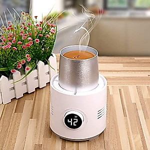 HSTYAIG Cup Cooler-Coffee Warmer Desktop 2IN1, 60°C- 2°C Coffee Tea Drinks Mug Warmer Cooler Desktop Heating and Cooling Beverage Plate for Water,Milk,Beer,Cocoa