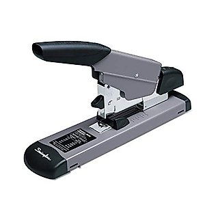 Swingline Heavy Duty Stapler, 160 Sheet High Capacity, Durable Office Desk Staplers, Alignment Guide, Commercial Desktop Stapler for Home Office Supplies or Desktop Accessories, Black/Gray (39005)