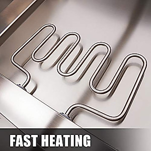 Commercial Food Warmer, stainless steel 6 Pan Hot Well Bain Marie Food Warmer 110V 850W Steam Table Steamer Restaurant