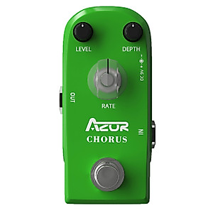 AZOR Chorus Guitar Effect Pedal with Power Adapter Pure Analog with True Bypass AP-309