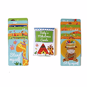 Shumee Baby Weekly & Monthly Milestone Cards Sign Newborn Memento Milestone to Document Baby's Growth, Pregnancy Journey Sign Baby Boy and Girl Gifts Set |Precious Moments | Perfect