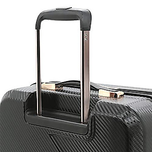 kensie Women's Dawn Hardside Spinner Luggage, Black, 3-Piece Set (20/24/28)