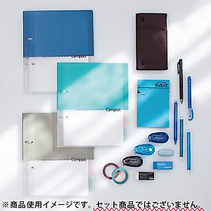 Kokuyo Campus 2-Ring Loose Leaf Binder, A4, 2 Holes, Up to 100 Sheets, Blue, Japan Import (RU-PP158B)