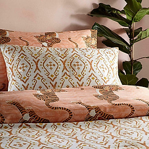 Furn Tibetan Tiger Duvet Set (Queen) (Blue)