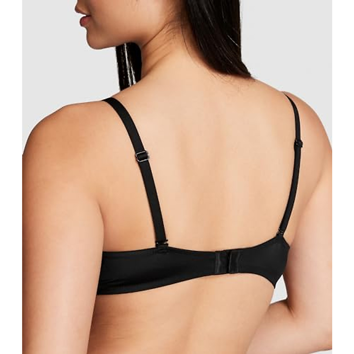 Victoria's Secret Pink Wear Everywhere Push Up Bra, Padded, Smoothing, Bras for Women, Black (40C)