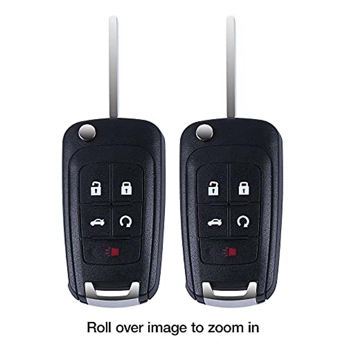 1 Replaceable keyless Entry Remote Key Control flip fit 2011-2016 Chevy Cruze 2010-2017 Chevy Equinox Camaro Malibu Replacement for FCCID: OHT01060512