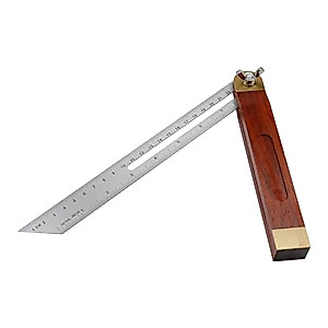T Tulead 22cm/8.66" T-Bevel Gauge Activity Angle Ruler Protractor Sliding Square Carpenter Measuring Tape 360 Degree Adjustable High Precision T Bevel Angle Finder with Wood Handle