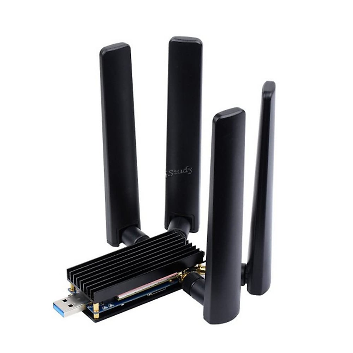 5G DONGLE Module with Quad Antennas USB3.1 Port Aluminum Alloy Heatsink M.2 Key B Interface @XYGStudy (USB to M.2 B Key)