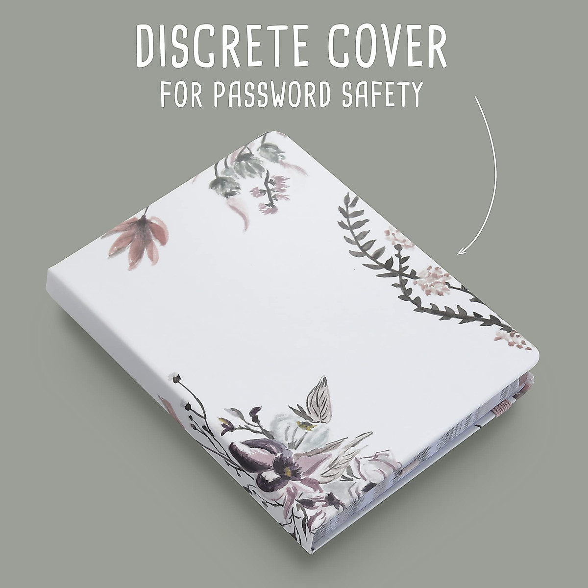 Simplified Floral Password Book with Alphabetical Tabs - Pocket Sized Internet Password Keeper – The Perfect Notebook w/Address Sections Saves All Your Passwords and Recently Placed Orders