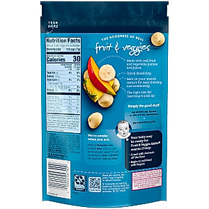 Gerber Fruit & Veggie Melts Freeze-Dried Fruit & Vegetable Snacks, Truly Tropical Blend, 1 ounce, 3 Pack