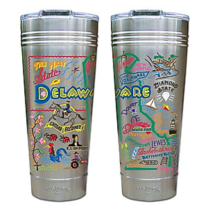 Catstudio Delaware Thermal Tumbler | Triple Wall Insulation With Non Slip Bottom | Great Travel Cup for Water, Coffee, Tea, or Smoothies