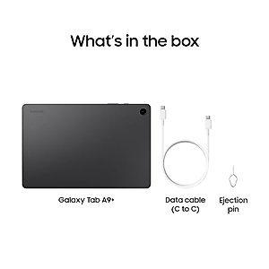 Samsung Galaxy Tab A9+ Tablet 11” 64GB Android Tablet, Big Screen, Quad Speakers, Upgraded Chipset, Multi Window Display, Slim, Light, Durable Design, US Version, 2024, Graphite