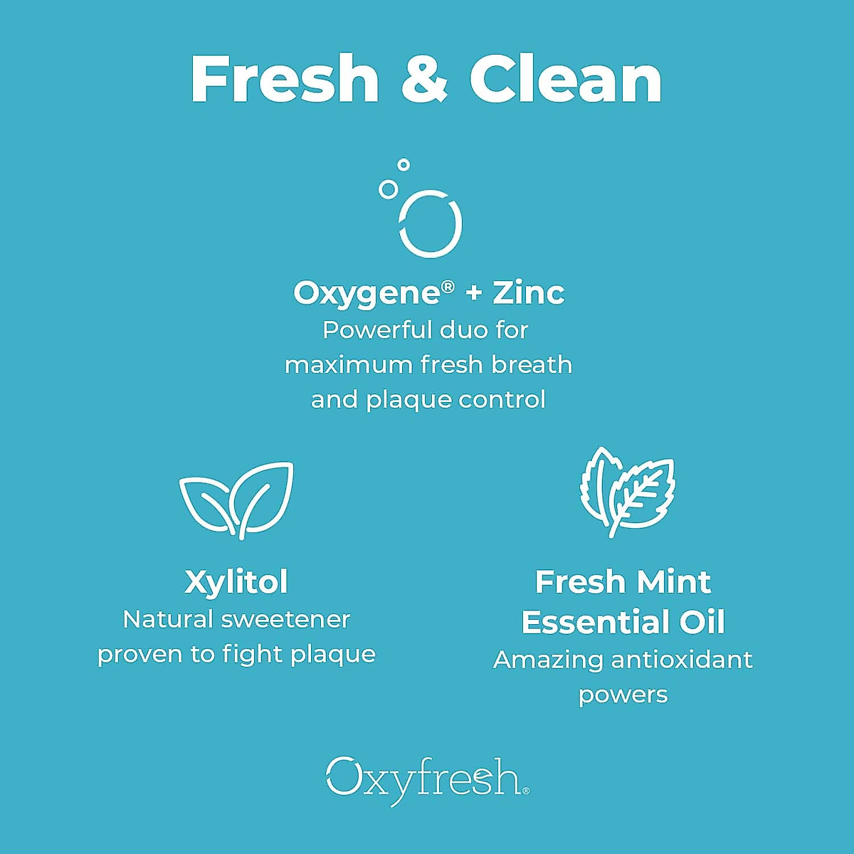Premium Oxyfresh Pro Formula Fresh Mint Mouthwash – Patented Zinc Mouthwash for All Day Fresh Breath & Healthy Gums – Refreshing & Alcohol Free Mouthwash | 16oz